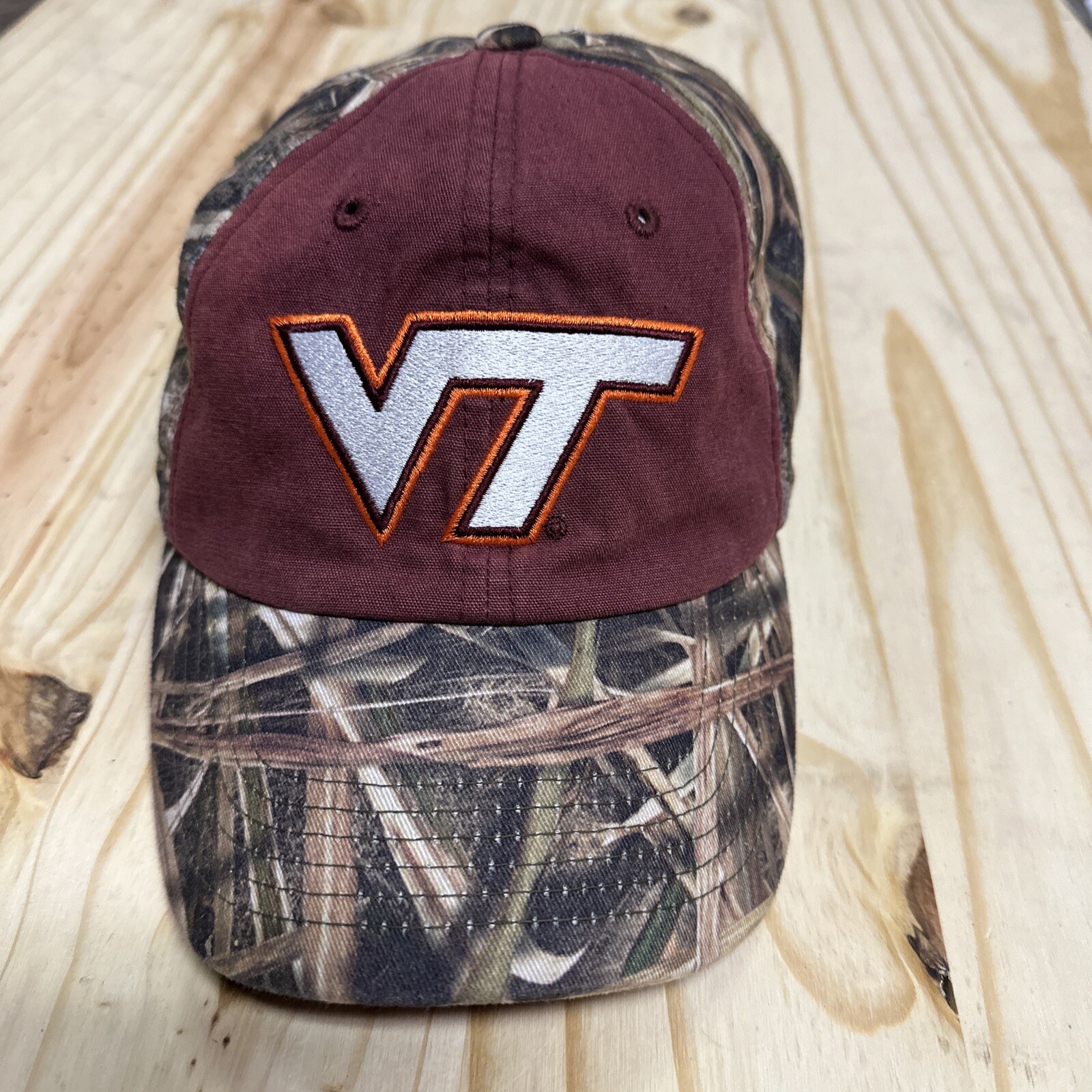 Virginia Tech Hokie Hat Cap Camo Strap Back Adjustable Adult Hunting VT ...