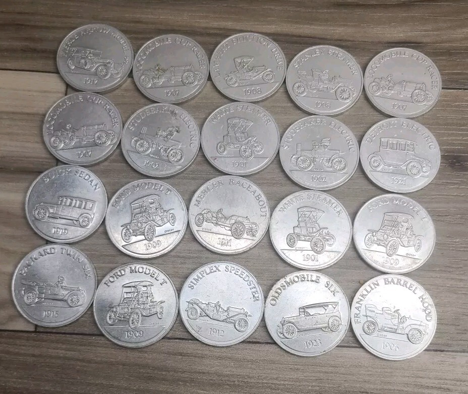 Sunoco Antique Car Series Coins Series 1 Lot Of 20 Coins | eBay