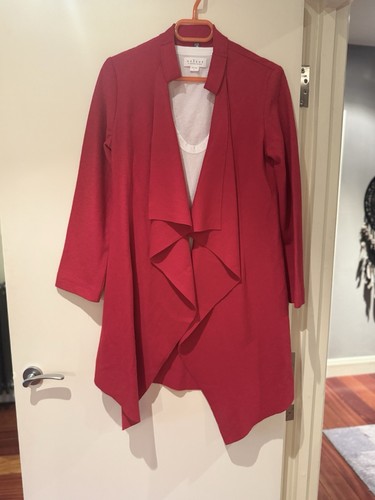 Red Waterfall Unlined Throw Over Jacket | eBay UK