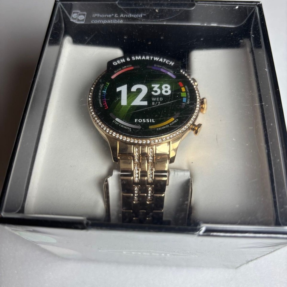 Fossil Smart Watch FTW6077 Generation 6 Watch GEN6 Rose Gold | eBay