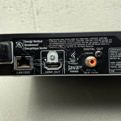 Sony BDP-S3100 Blu-Ray DVD Player Wi-Fi Streaming W New Remote & New ...