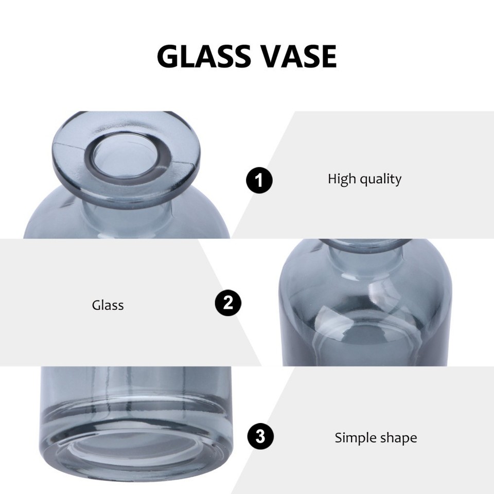 1Pc Creative Desktop Glass Vase Flower Container Office Vase Delicate ...