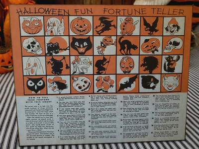 ADORABLE VINTAGE PRIMITIVE RETRO STYLE HALL0WEEN FUN FORTUNE TELLER ...