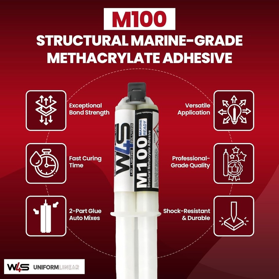 Methacrylate MMA Adhesive Glue 1:1 Mix Strong Metal Plastic Bond Repair ...