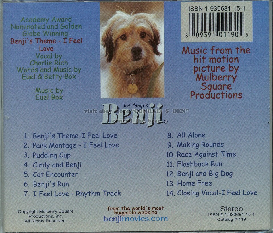 Euel Box "BENJI"(1974) soundtrack CD SEALED incl 'I FEEL LOVE' by ...