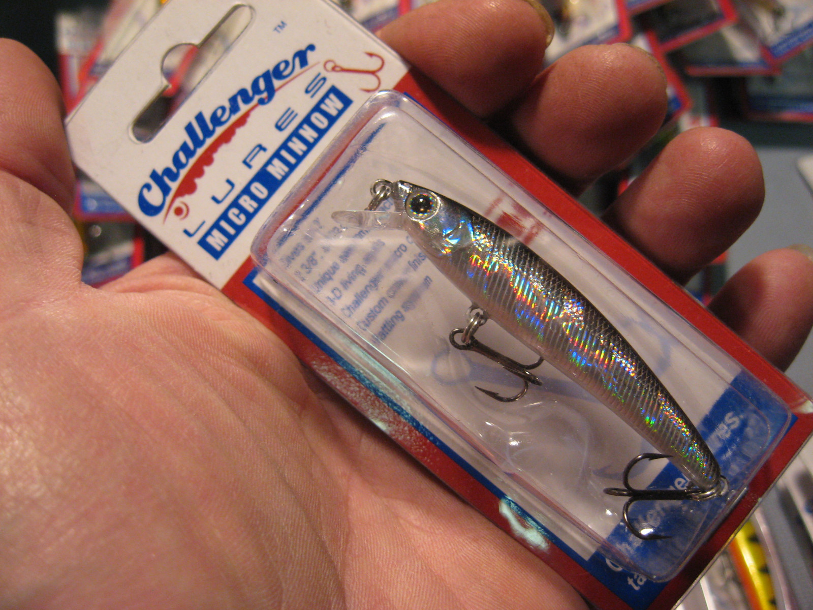 Challenger 2 3/8" Micro Minnow 3/32 Oz Fishing Lure / Silver Black Back ...