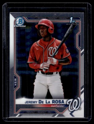 2021 Bowman Chrome Prospects Jeremy De La Rosa Washington Nationals # ...