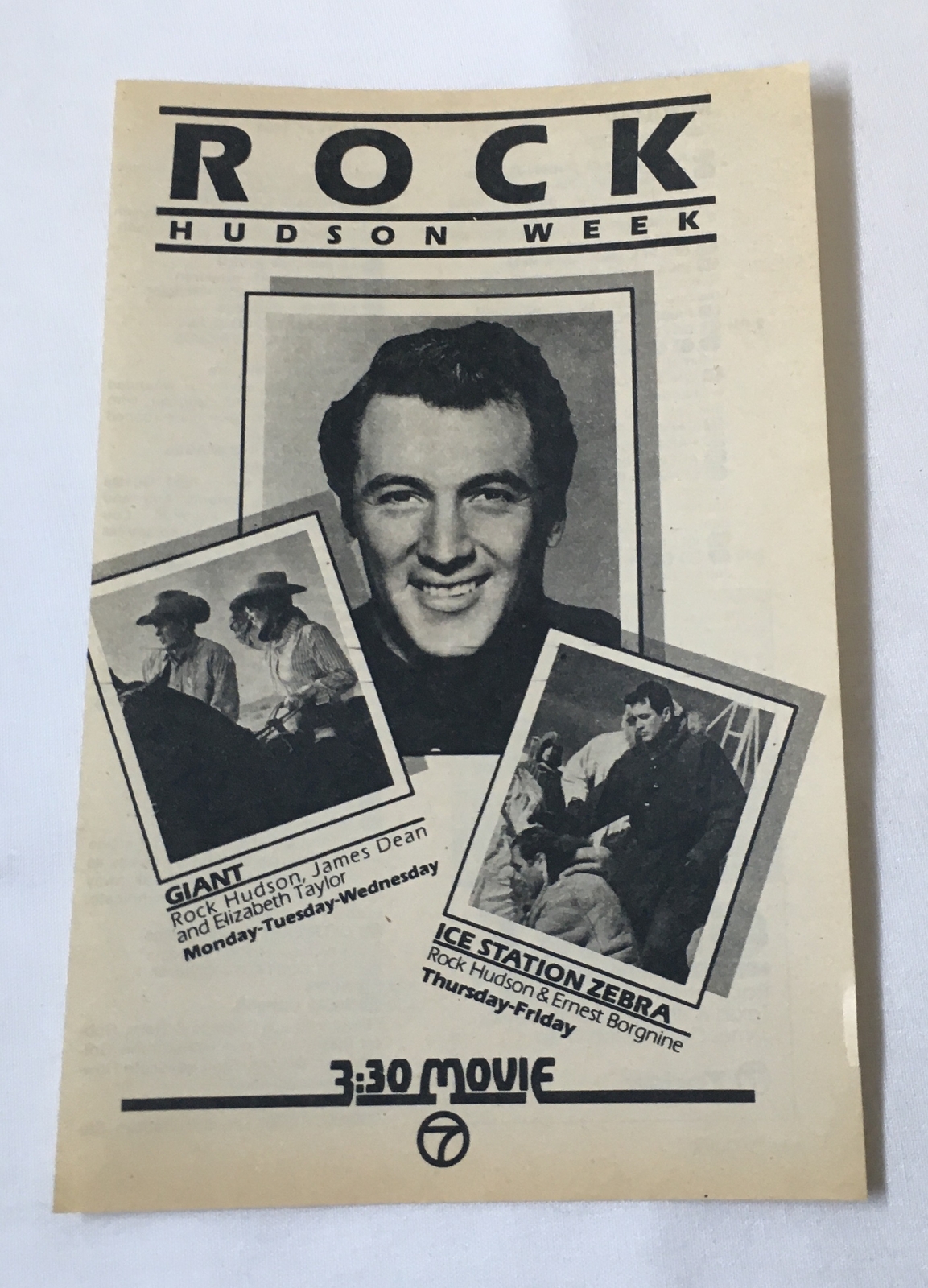 1980 KGO tv ad~ ROCK HUDSON MOVIE WEEK Giant, Ice Station Zebra | eBay