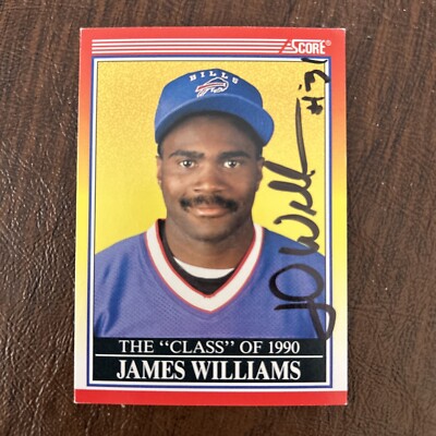 JAMES WILLIAMS 1990 SCORE ROOKIE RC AUTOGRAPHED SIGNED AUTO FOOTBALL ...
