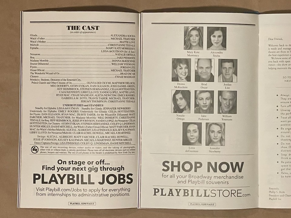 Wicked! Musical Legacy 140th Anniversary Playbill - 1960s Edition ...