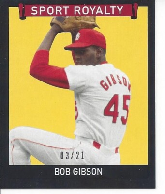 2009 Upper Deck Goudey Sport Royalty Black Border Bob Gibson #234 (3/21 ...