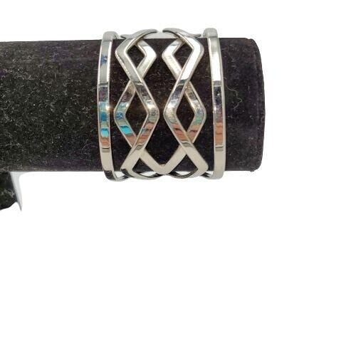 Lia Sophia Modern Silver Tone Cuff Bracelet | eBay