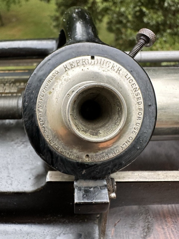Antique Edison Long Case Model Home Cylinder Record Player Oak ...