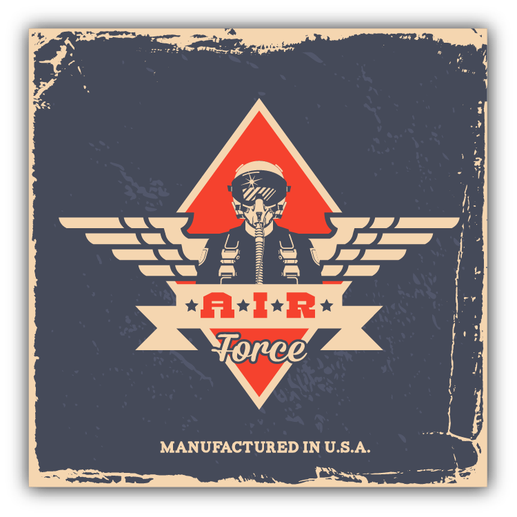 Air Force Label Pilot Car Bumper Sticker Decal - ''SIZES'' | eBay