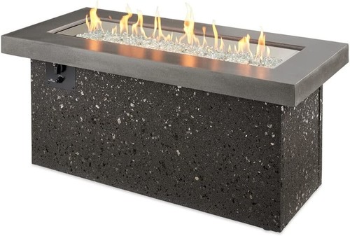 The Outdoor Greatroom Company Key Largo Linear Fire Pit Table Gray KL ...