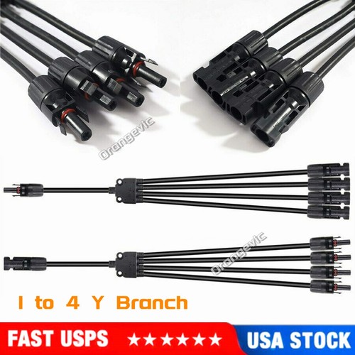 FFFFM&MMMMF Solar Panel Y Branch Cable Connection Extension Plug ...