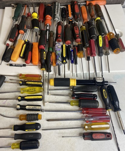 Lot of 60+ Assorted Screwdriver, Stanley, Husky, Durex, Matco, Phillips/ Flat | eBay