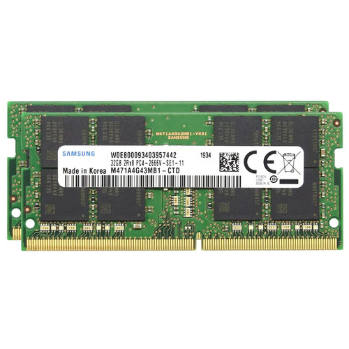SAMSUNG 64GB KIT(2x32GB) DDR4 2666MHz (DDR4-2666) SODIMM Laptop ...