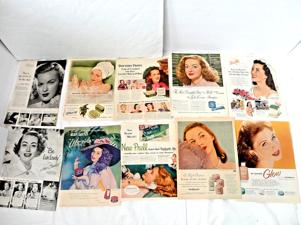 VINTAGE LOT 66 MAGAZINE PRINT ADS BEAUTY SOAP SHAMPOO MOVIE STARS GRACE ...