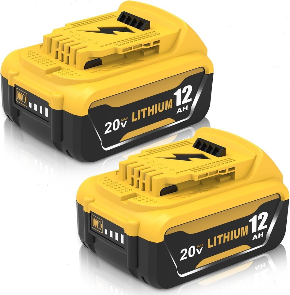 4 Packs DCB206 DCB207 12.0Ah for Dewalt 20V Battery and DCB104 4-Port ...