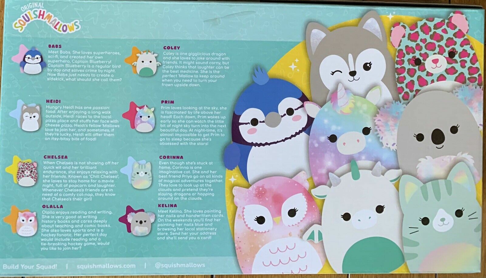 Squishmallow 5" Animal Plush Box of 8 Babs Coley Heidi Chelsea Set of 8 ...