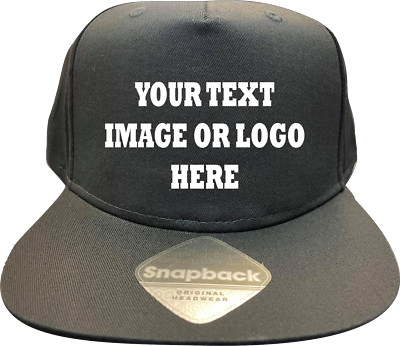 PERSONALISED SNAPBACK CAPS ~ ANY TEXT/IMAGE PRINTED ~ Baseball Rapper ...