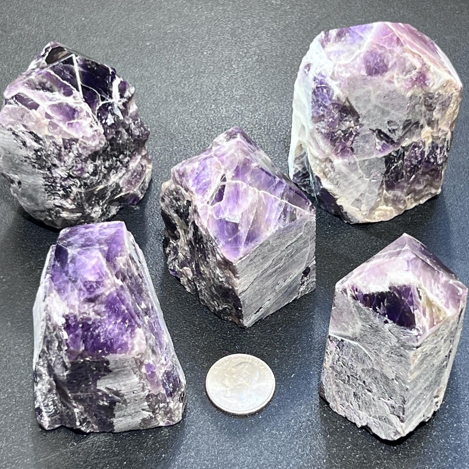 Banded Amethyst Crystal Point Tower Carving Gemstone Home Decor Supply ...