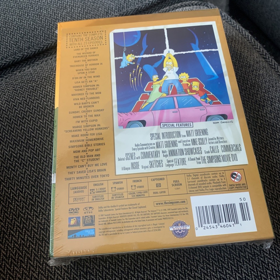 The Simpsons Complete Tenth 10th Season 10 Collector's Edition NEW ...
