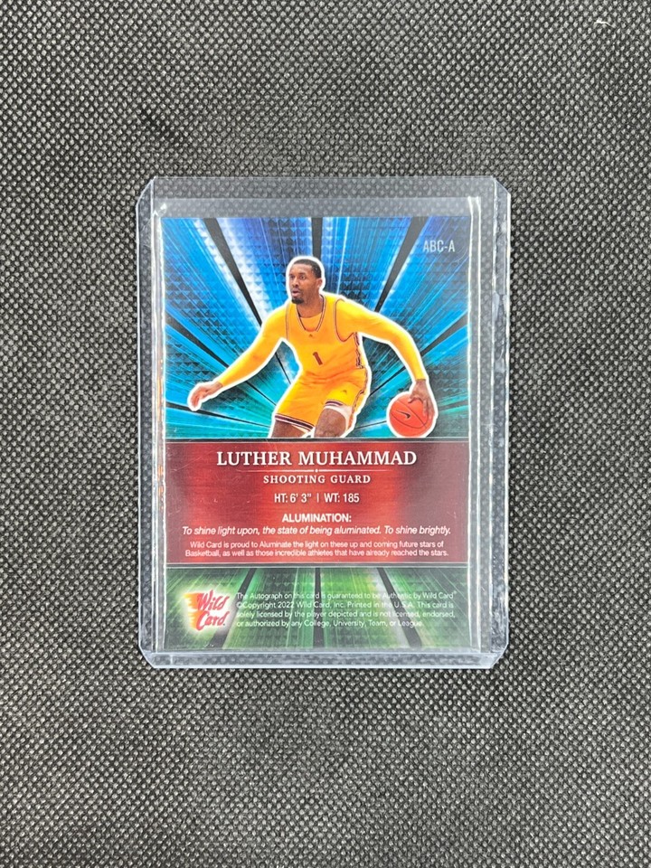 RARE 1ST TRADING CARD!! LUTHER MUHAMMAD - WILD CARD ALUMINATION - AUTO ...