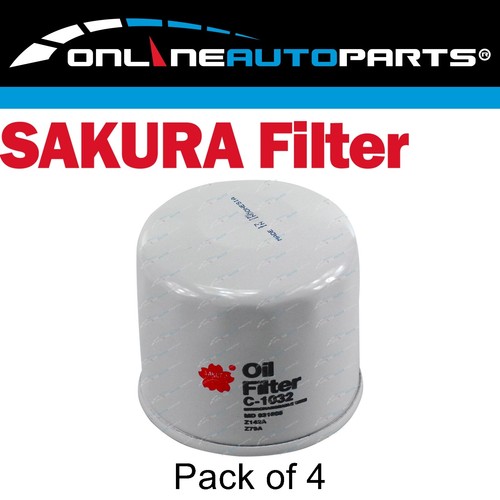 4 x Sakura Engine Oil Filters for Mitsubishi Starion JB JD 2.0L 4cyl ...
