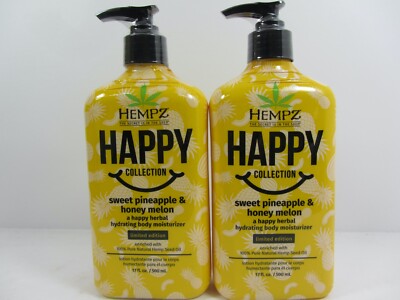 2 PACK HEMPZ SWEET PINEAPPLE & HONEY MELON MOISTURIZER HAPPY LIMITED ...