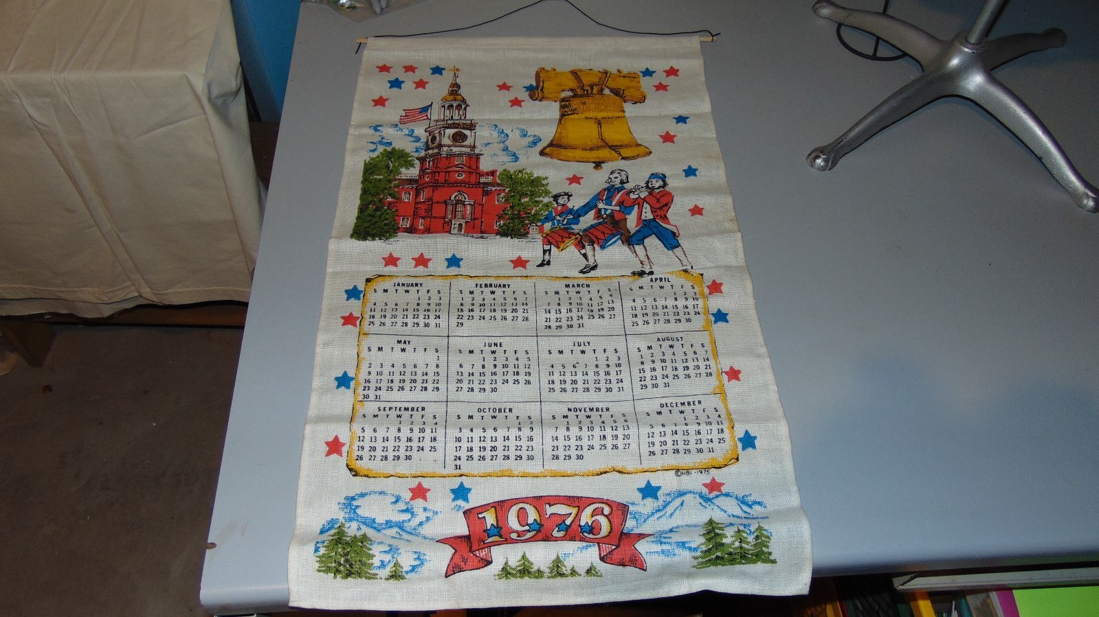 1976 BICENTENNIAL CALENDAR TAPESTRY HBI -1975 | eBay