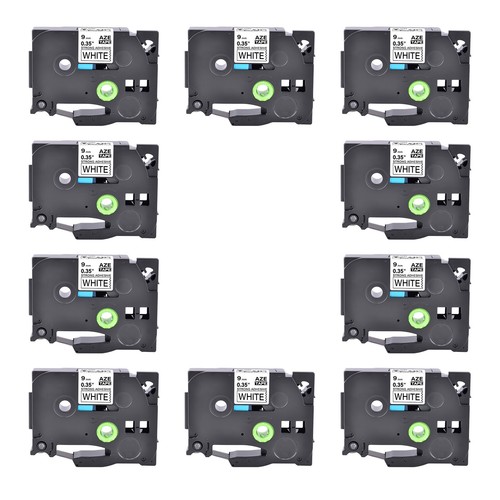 10PK Fits Brother P-Touch TZ-S221 TZe-S221 White Strong Adhesive Tape ...