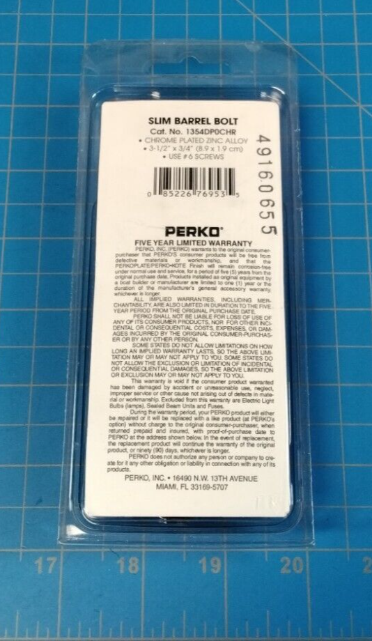 Perko Barrel Bolt 1354DP0CHR (w) | eBay