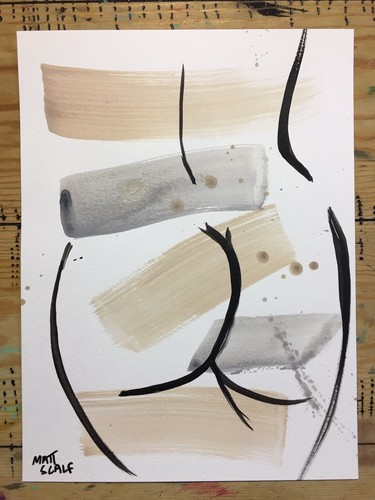 Matt Scalf Nude Woman Butt Minimal ORIGINAL PAINTING 9x12 Modern Female ...
