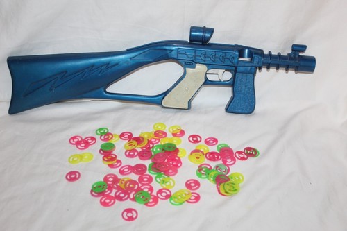 Vintage Star Trek Rayline Tracer Gun Rifle Disc Shooter Blue & White ...