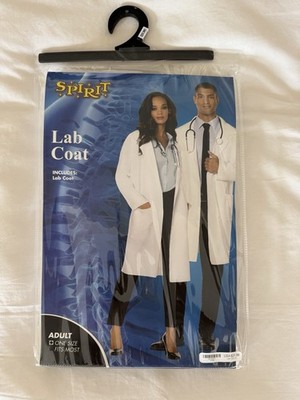 Spirit Halloween Lab Coat Costume One Size Adult Brand New | eBay