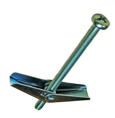 PLASTERBOARD SPRING TOGGLE FIXINGS WITH SCREWS, HOLLOW CAVITY WALL ...