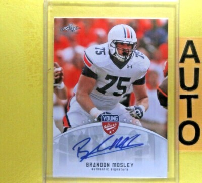 BRANDON MOSLEY 2012 ROOKIE AUTO. YOUNG STARS Leaf #BM2 New York Giants ...