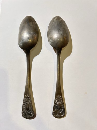 LARGE rare set 2 antique 18th century Dutch solid heavy cast pewter ...
