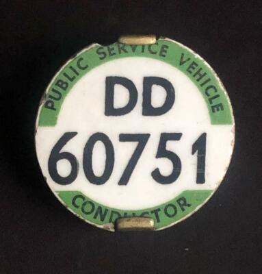 PSV PUBLIC SERVICE VEHICLE CONDUCTOR BUS BADGE DD WEST MIDLANDS REGION ...