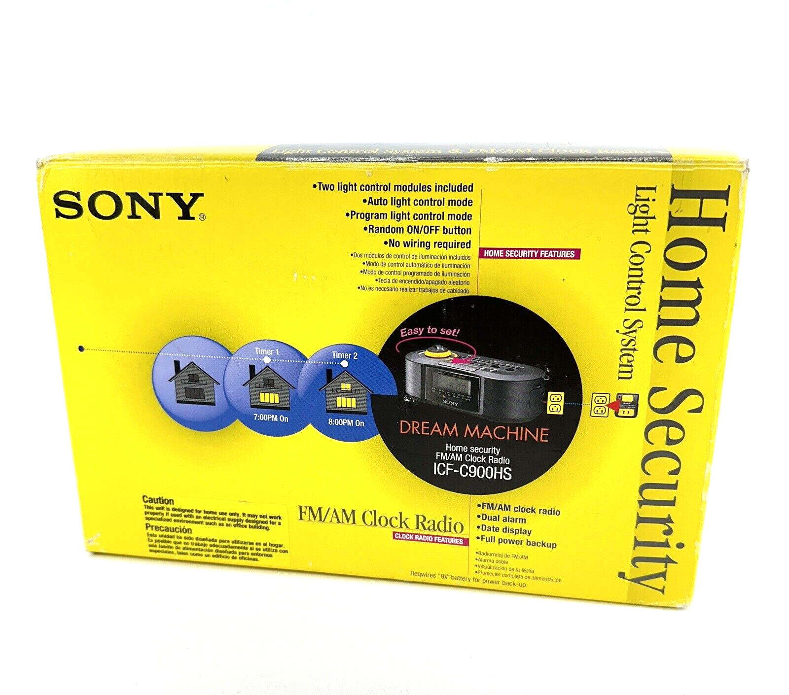 Sony Dream Machine ICF-C900HS AM/FM Clock Radio with Home Security ...