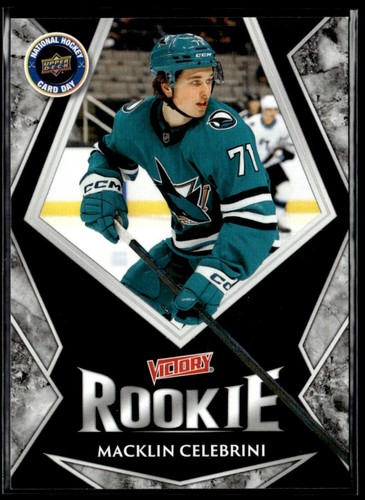 2025 UD NATIONAL HOCKEY CARD DAY VICTORY BLACK ROOKIE MACKLIN CELEBRINI ...