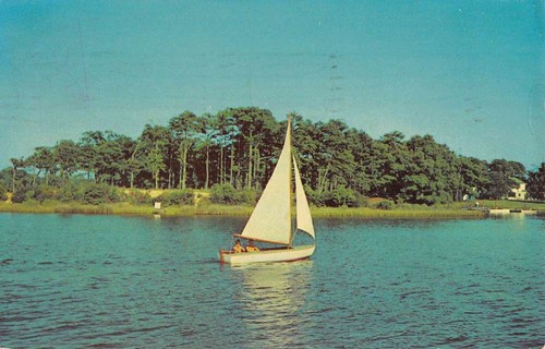 Oak Ridge New Jersey Waterfront Sail Boat Vintage Postcard K76568 | eBay