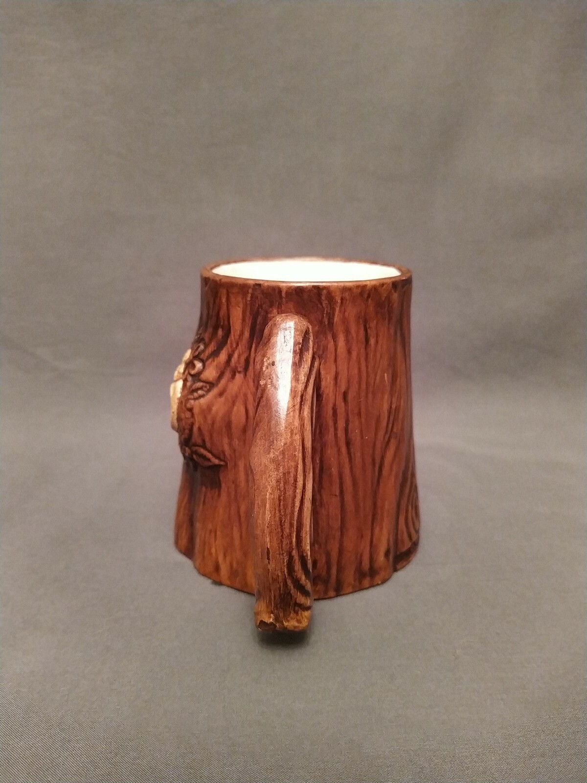 Vintage Rare Treasure Craft Oklahoma Tree Trunk Mug Cup Glass Wood | eBay