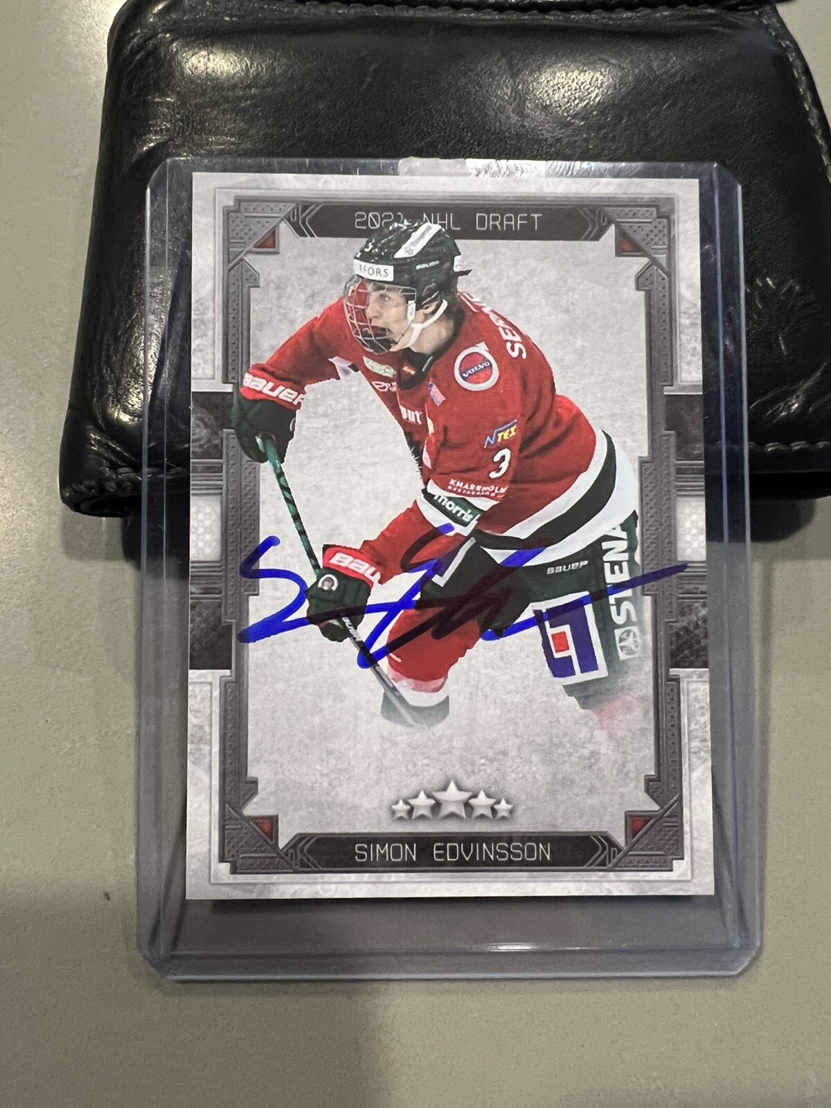 simon Edvinsson Hand signed 2020 Prospect card detroit red wings | eBay