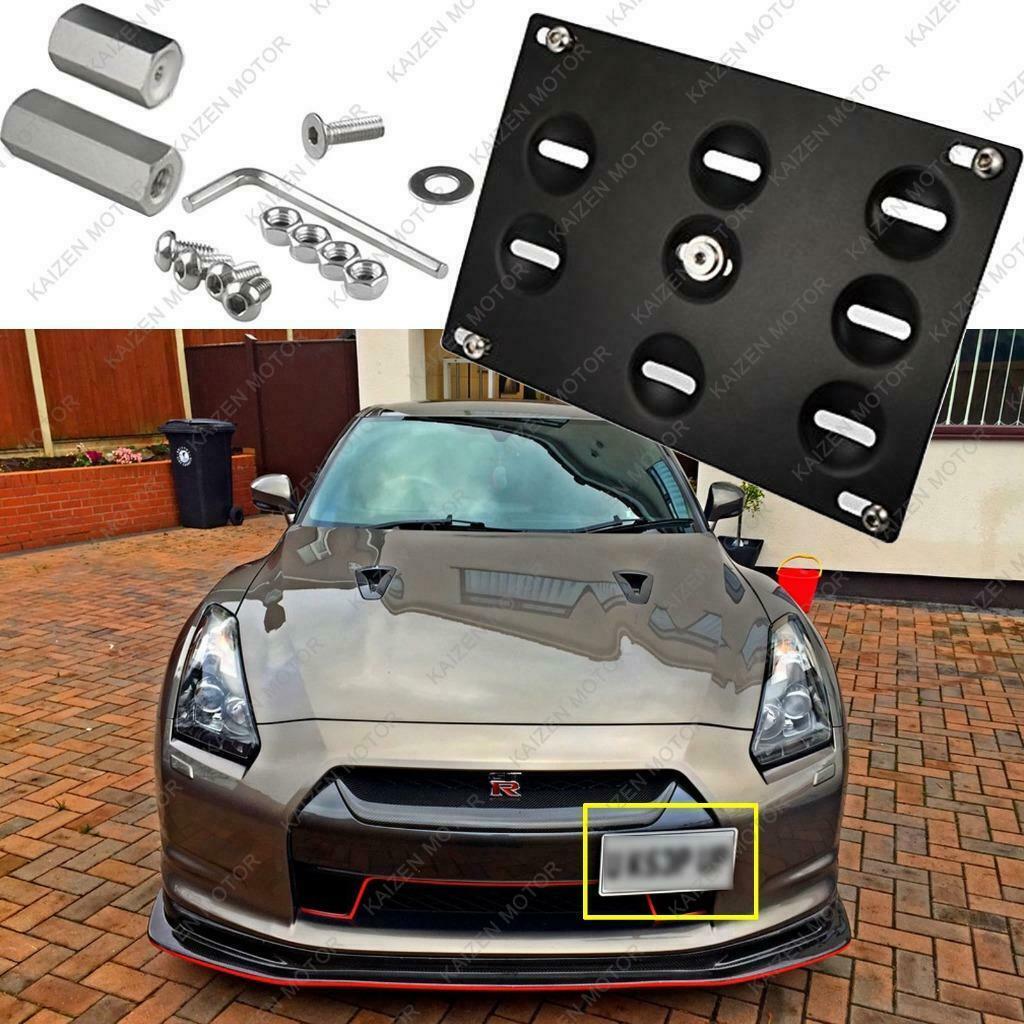 License Plate Front Bumper Mounting Bracket Tow Hook for Nissan GTR ...