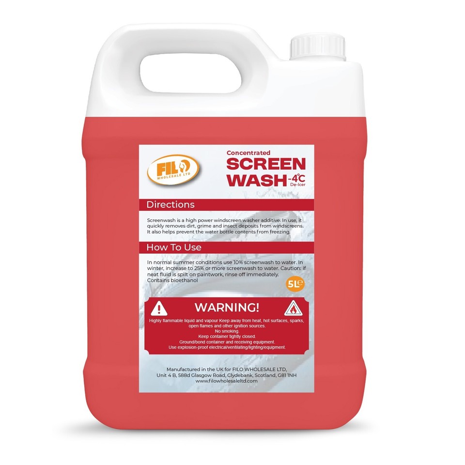Screen Wash 2 x 5 Litre Concentrate Screenwash For All Car Windscreen ...