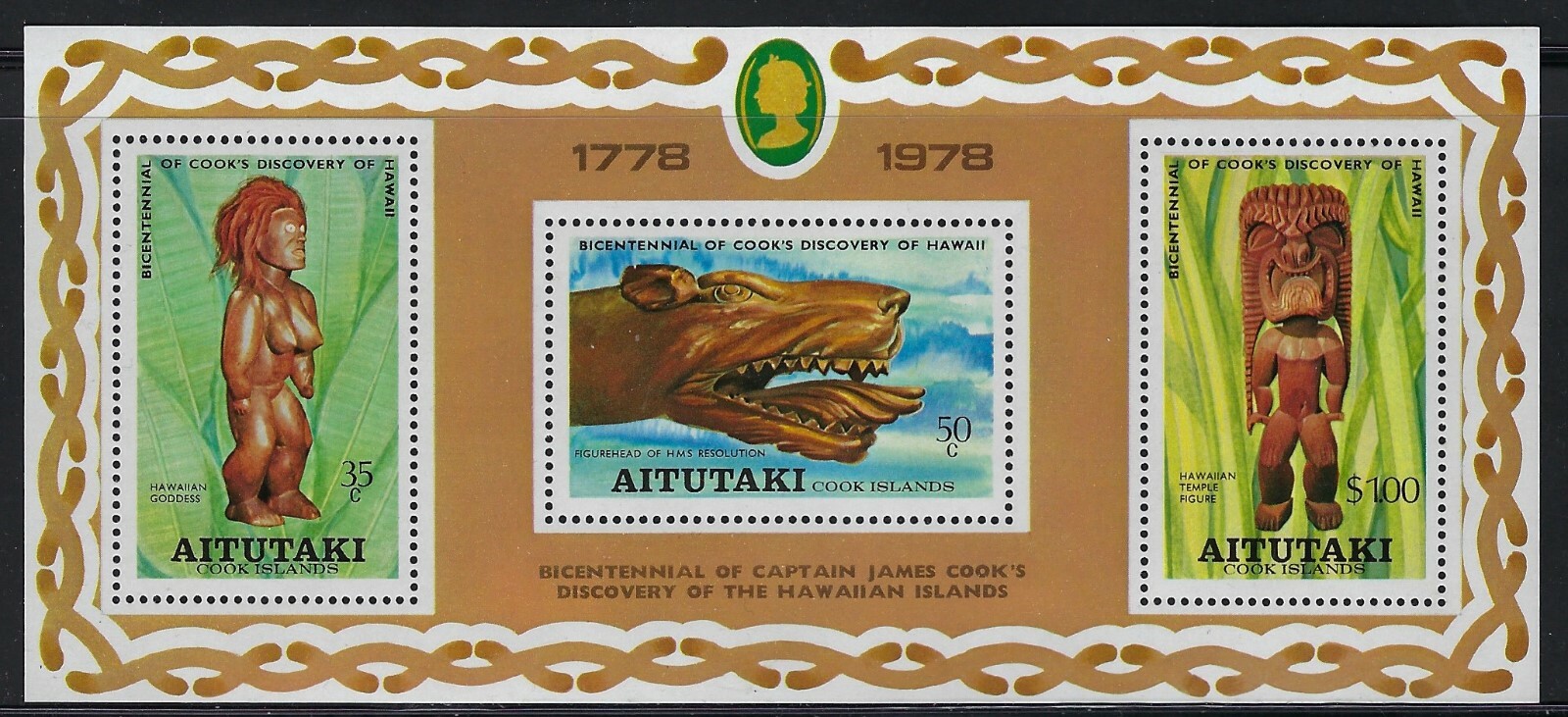 Beautiful 1978 MNH Souvenir Sheet from Aitutaki ....................22L ...