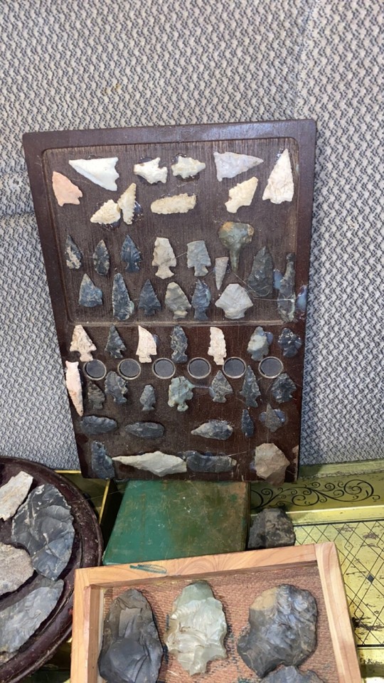 Authentic Native American Arrowhead Collection Display Arkansas Ozarks ...